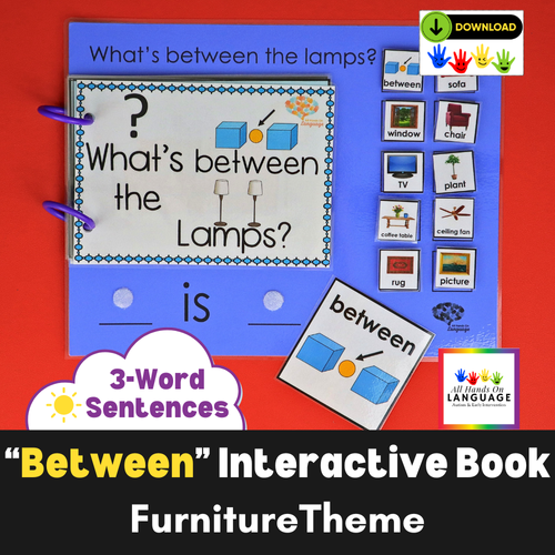 BETWEEN Interactive Book + Simplified Sentence, Furniture, Autism ...