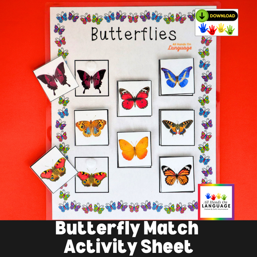 Butterfly Matching Activity Sheet, Match the Patterns, Spring Garden ...