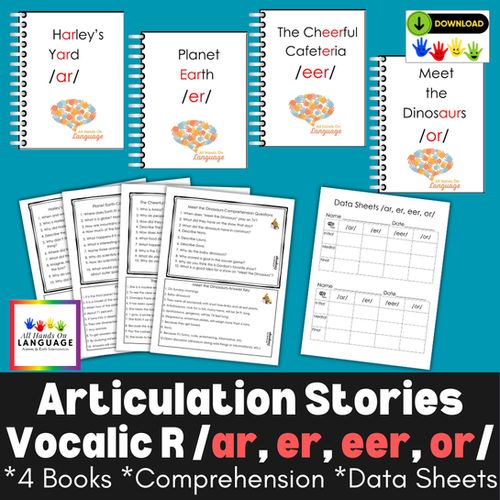 Articulation Stories Vocalic R /ar, or, eer, er/ Plus Comprehension ...