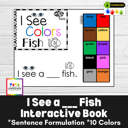 I See COLORS - Fish, Interactive Book, Formulate Sentences with 10 ...