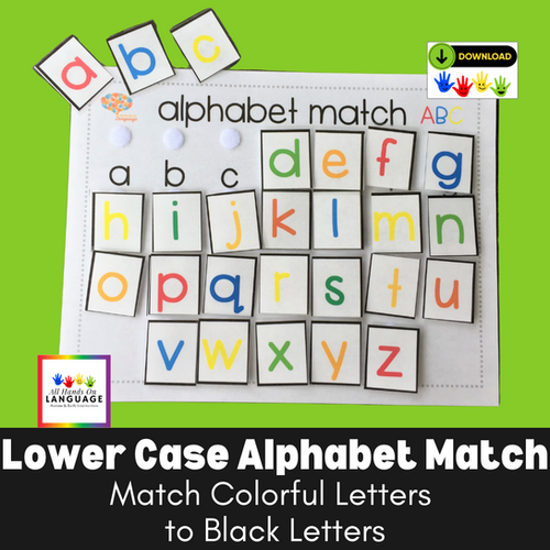 Lowercase Alphabet Matching Activity, Match Colorful Letters to Black ...