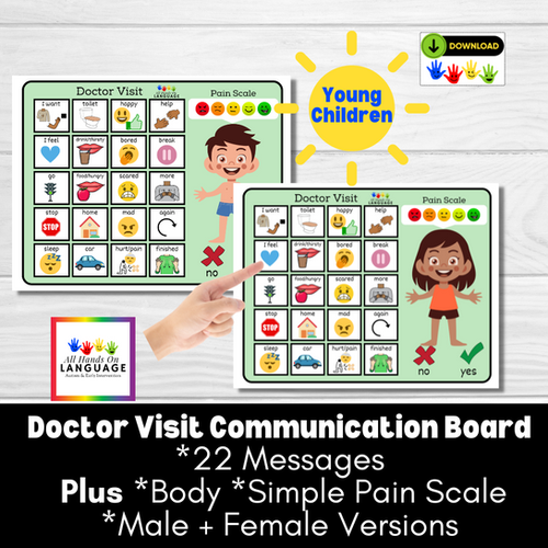 Doctor Visit Communication Board, Nurse, Hospital, AAC, Autism, Speech ...