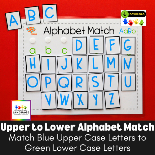 Match Uppercase Letters to Lowercase Letters, Alphabet Matching ...