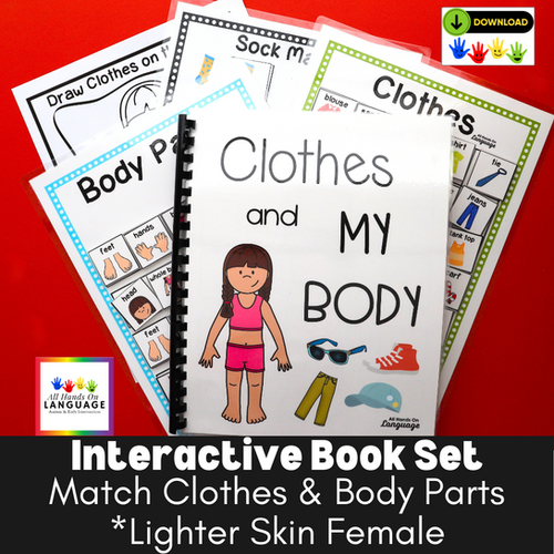 Clothes and My Body Interactive Book Set- Lighter Skin Female, BONUS ...