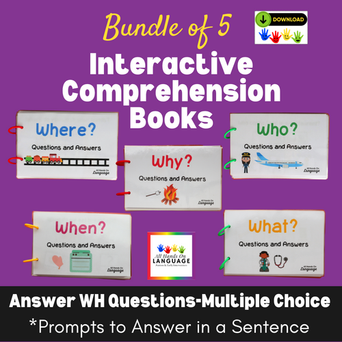 Bundle of 5 WH Interactive Question and Answer Books for Autism ...
