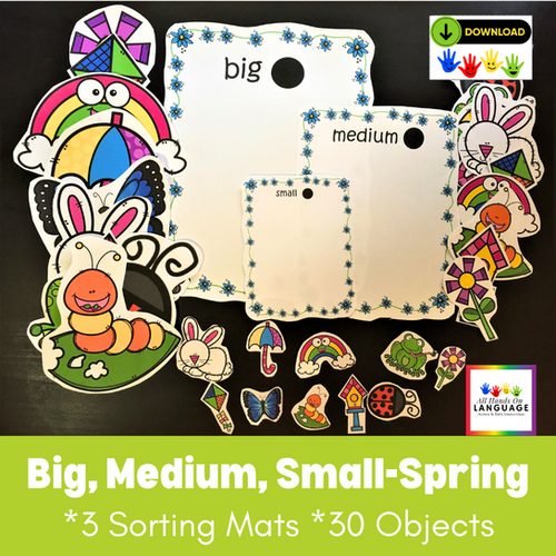 Big, Medium, Small-Spring Theme, Sized Sorting Mats and Objects ...