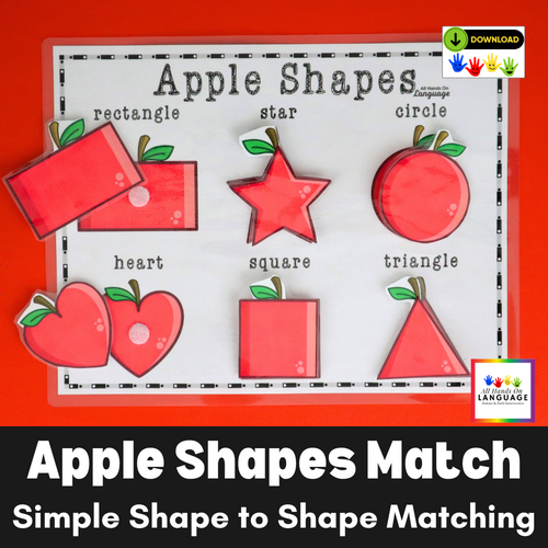 Apple Shapes Matching Activity, 2D Shapes Interactive Busy Page ...