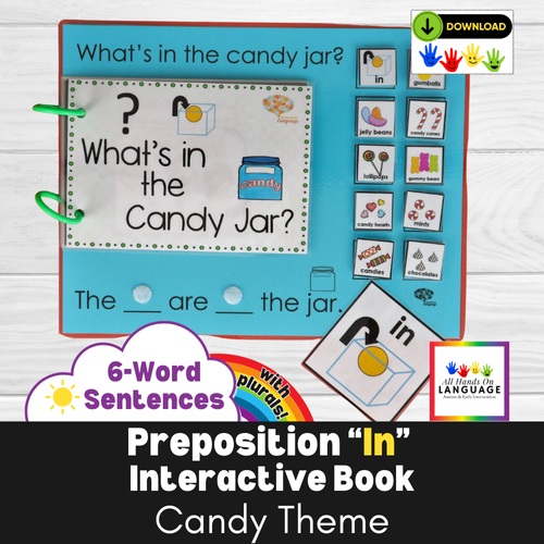 "IN" Interactive Book + Sentence Formulation Candy Theme, Autism ...