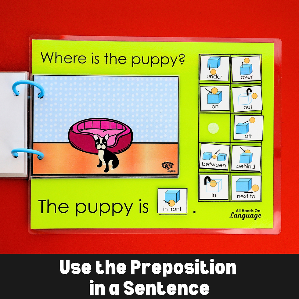 Where is the Puppy? Interactive Book 10 Prepositions + Sentences ...