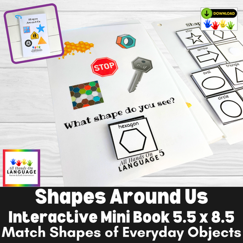 Shapes Around Us Interactive Mini Book with Choice Board and 10 Shapes ...