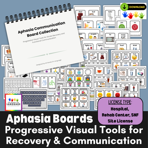 Aphasia Communication Board Collection — Hospital/Rehab Site License ...
