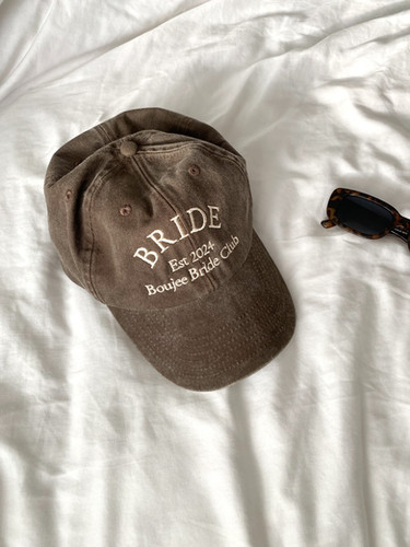 Boujee Bride Club Cap - Washed Brown | The Boujee Bride