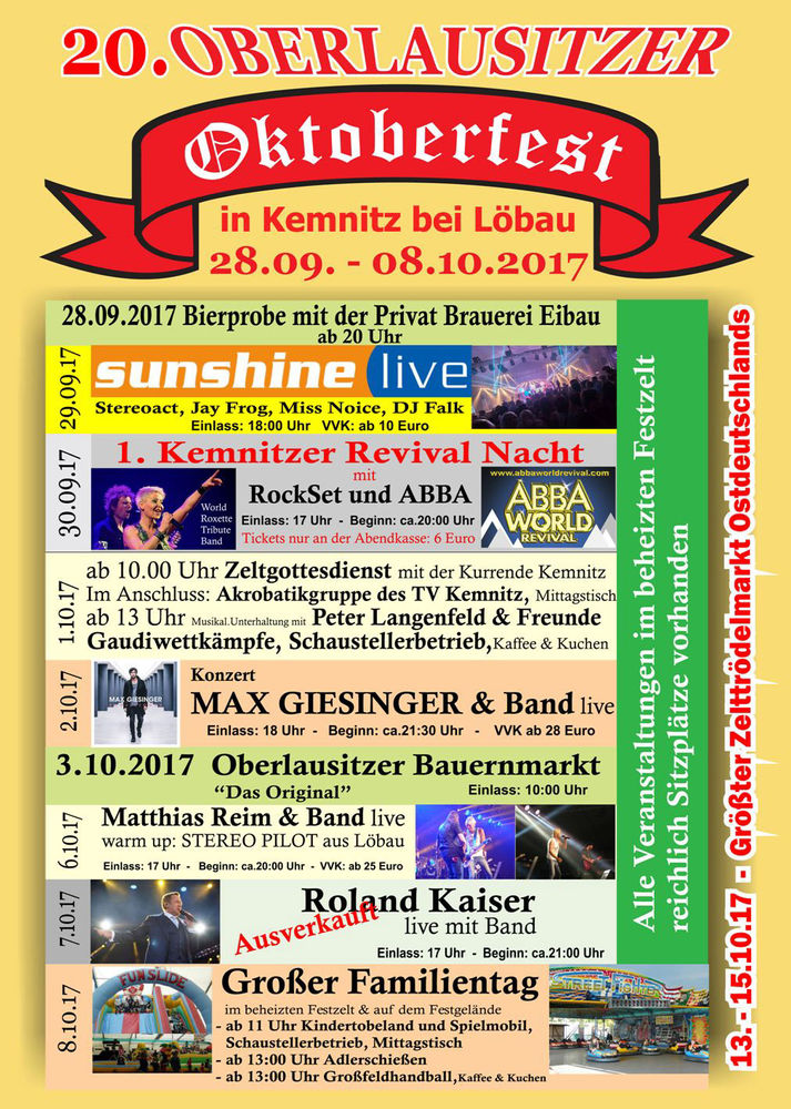 Oberlausitzer Oktoberfest Kemnitz