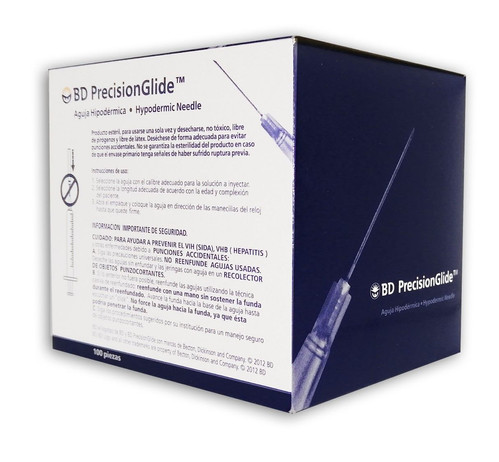 AGUJA HIPODERMICA 25G X 16 MM PK/100 PZAS, ESTERIL. | Dibbiotek