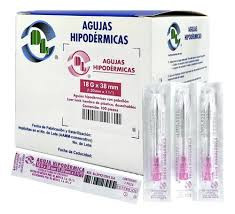 AGUJA HIPODERMICA 18G X 38 MM PK/100 PZAS, ESTERIL. | Dibbiotek