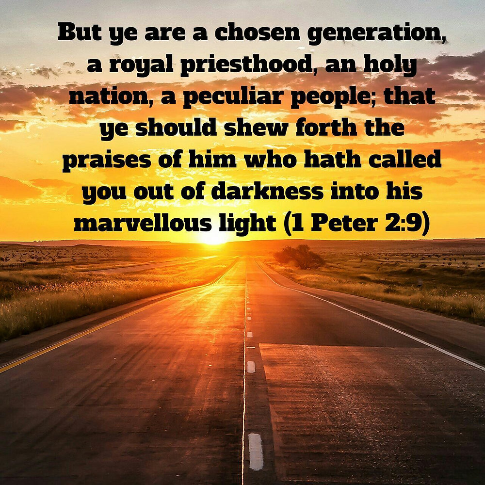 You Are A Chosen Generation, A Royal Priesthood, A Peculiar People