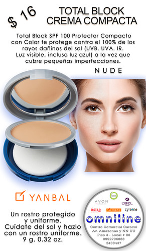 TOTAL BLOCK CREMA COMPACTA SPF 100 NUDE | omniline