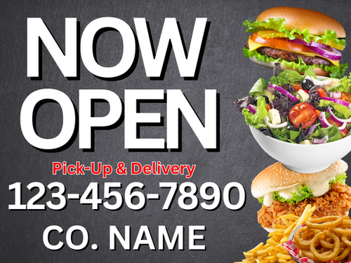 Yard Sign, Now Open Restaurant | VCP, Inc.