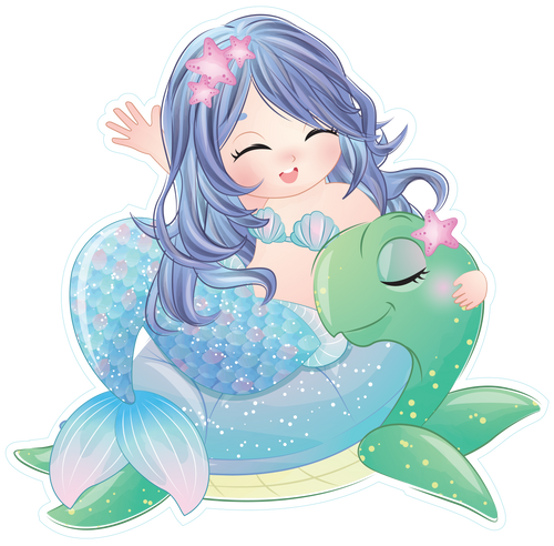 Mermaid on Turtle | Lawn Party Displays