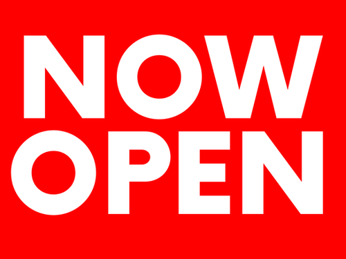 Yard Sign, Now Open Red White | VCP, Inc.