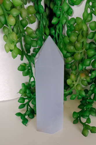 Blue Chalcedony Point | Crystal D'Lites