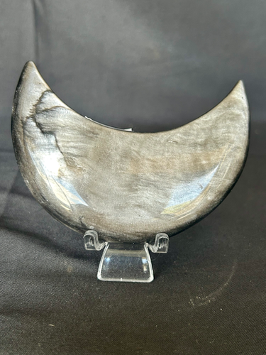 Silver Sheen Obsidian Moon | Crystal D'Lites
