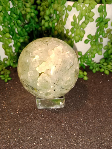 Prehnite Sphere | Crystal D'Lites