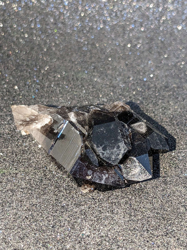 Black Quartz Cluster | Crystal D'Lites