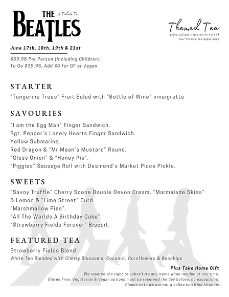 THEMED TEAS | The Britannia Tearooms