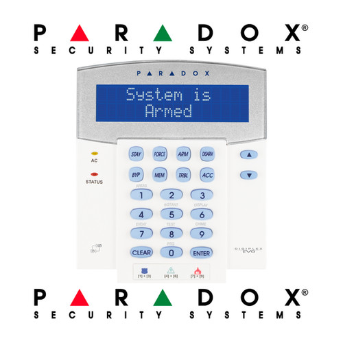 Paradox K641LX - 32-Character Blue LCD Keypad With Built-in Transceiver ...