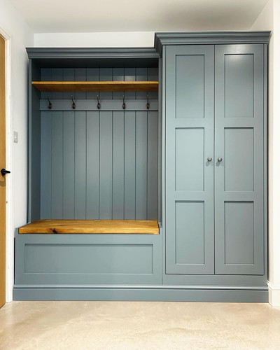Decorative Bootroom Double Cupboard & Hallway Bench | HiddenHut Furniture