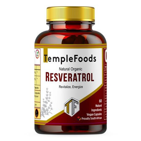 Resveratrol 500mg Capsules. With Added Grape Skins | Temple Foods