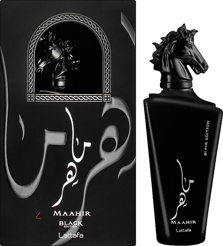 Perfume Hombre Maahir Black Edition De Lattafa 100 ML EDP | Purple Moon ...