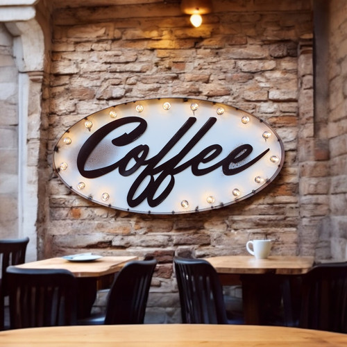 Retro Coffee Bar Marquee Sign | Luminary Signs