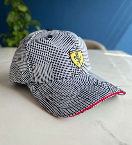 Ferrari Pattern Black Cap | made in hunters