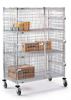 Wire Shelvings Singapore l Mobile Security Cage or Cart