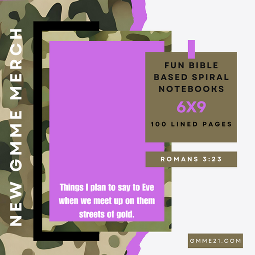 Romans 3:23 Bible Based Spiral Notebook | GMME