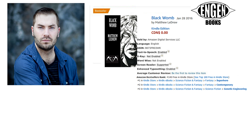 BLACK WOMB BECOMES A #1 SUPERHERO BESTSELLER ON AMAZON!