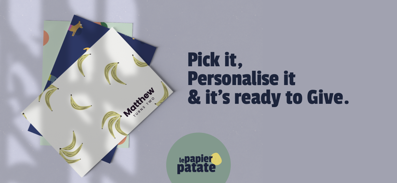 Papier Patate, Personalise cards for kids!