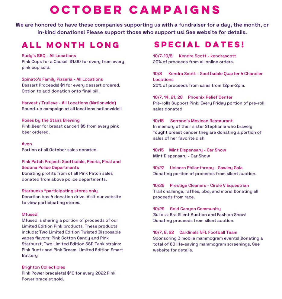 Check for a Lump! | October Campaign Sign-Up!