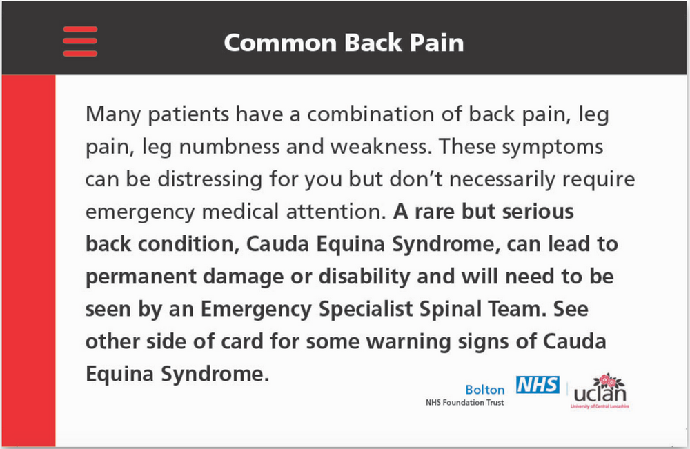Cauda equina syndrome