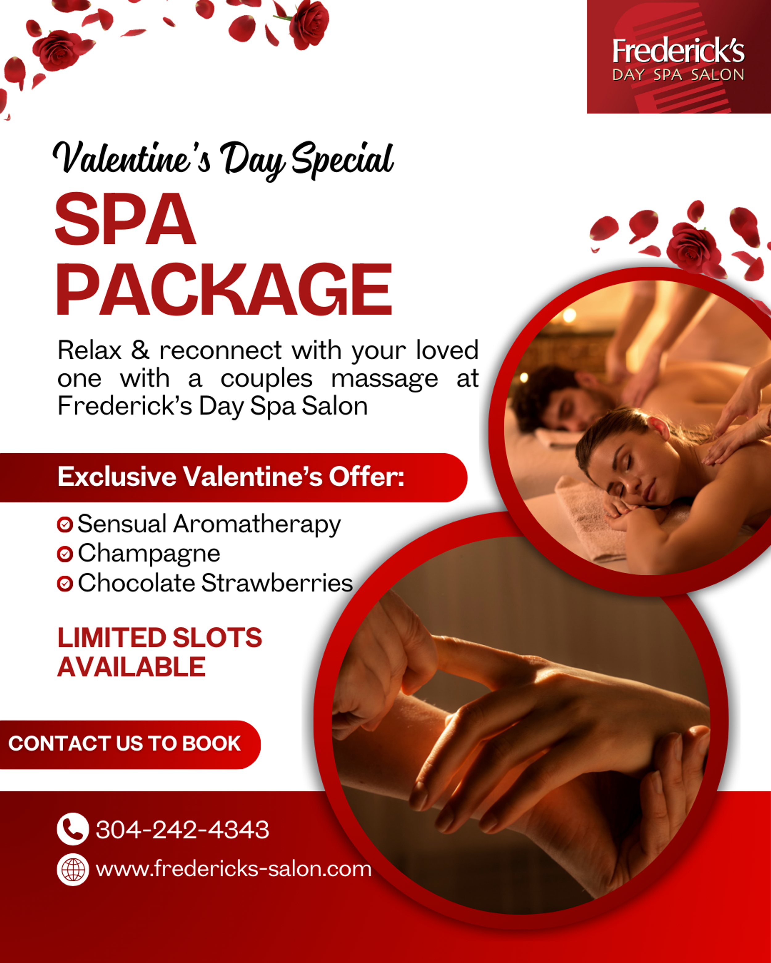 Wheeling West Virginia Valentine's Day @ Frederick's Day Spa Salon