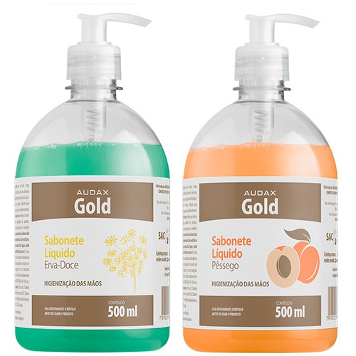 SABONETE LÍQUIDO 500ml AUDAX GOLD | Linha Forte