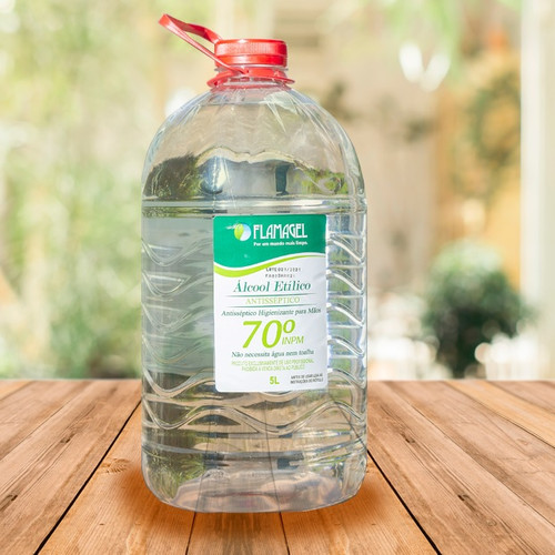 ALCOOL LÍQUIDO 70% ANTISSÉPTICO 5 LITROS FLAMAGEL | Linha Forte