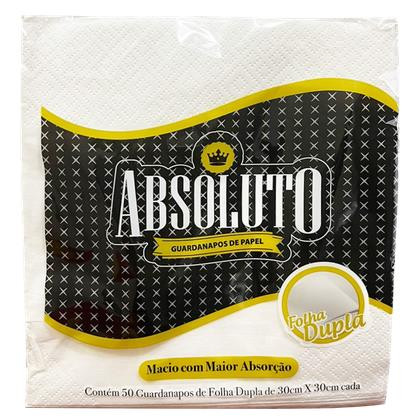 GUARDANAPO FOLHA DUPLA 30X30cm 50 FOLHAS ABSOLUTO OL | Linha Forte