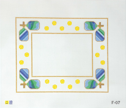 Pickleball Frame - Gold (for 5x7 photo), F-07 (18m) | Lauren Bloch Designs