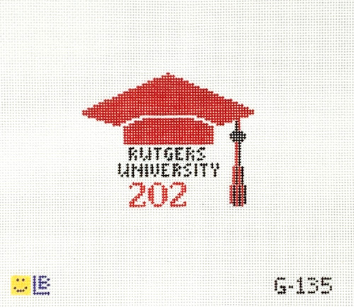 (NJ) Graduation Cap - Rutgers University, G-135 | Lauren Bloch Designs
