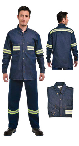 Camisa casual con reflejante para Hombre | Lg Seguridad