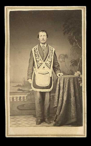 1860 CDV Photo Freemason man wearing Masonic Regalia uniform Lodge ...