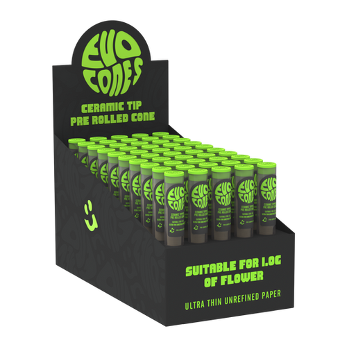 Evo Cones | 50pc POP 1.0g Ceramic Tip Pre Roll Cones | Evo Cones